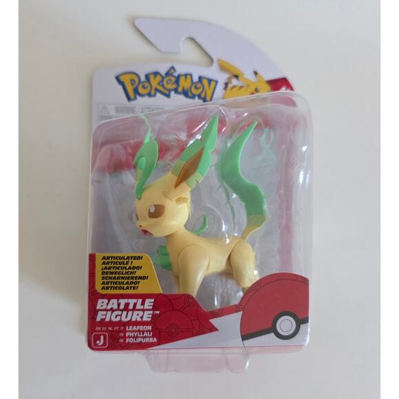 Jazware | Toys | Pokemon Leafeon Battle Figure Articulated Scaled For ...